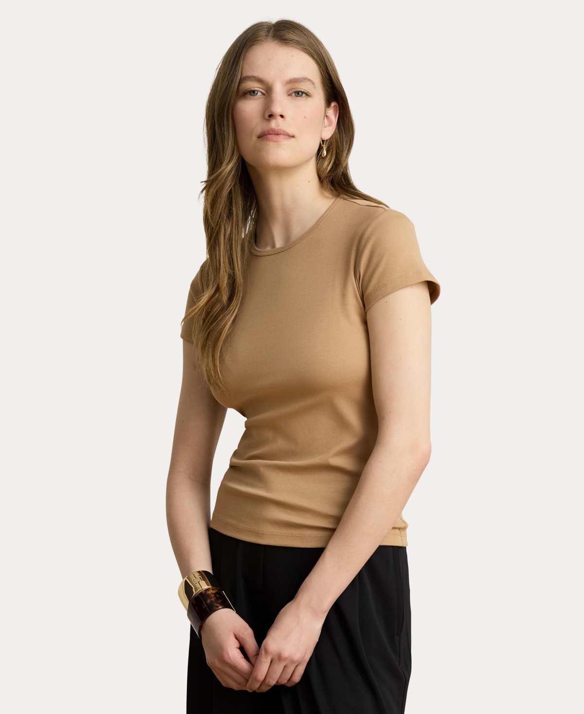 Click here for Lauren Ralph Lauren Stretch Knit T-Shirt  Regular... prices