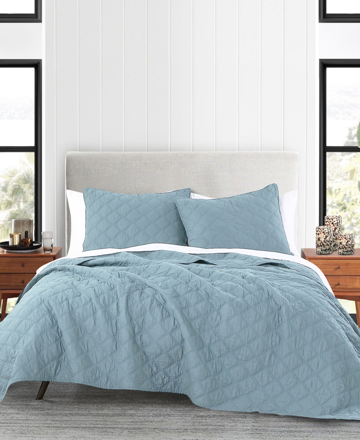 Click here for Anne Klein Diamond Cotton 3-Piece Quilt Set  Full/... prices