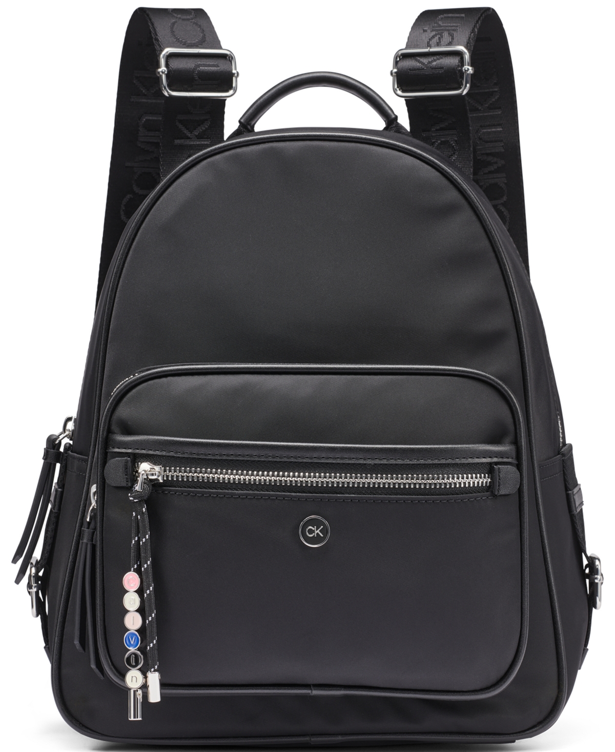 Click here for Calvin Klein Caius Zipper Backpack Messenger - Bla... prices