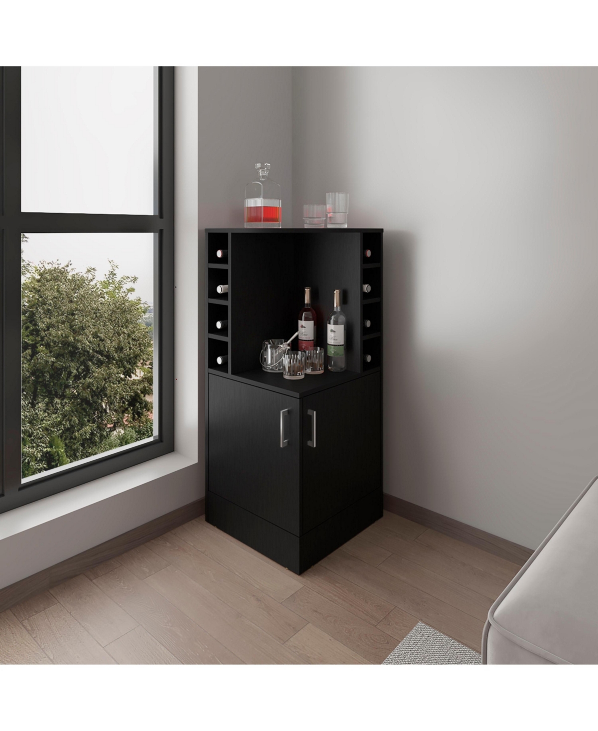 Click here for Flynama 2-Door Bar Cabinet with 8 Wine Bottle Comp... prices