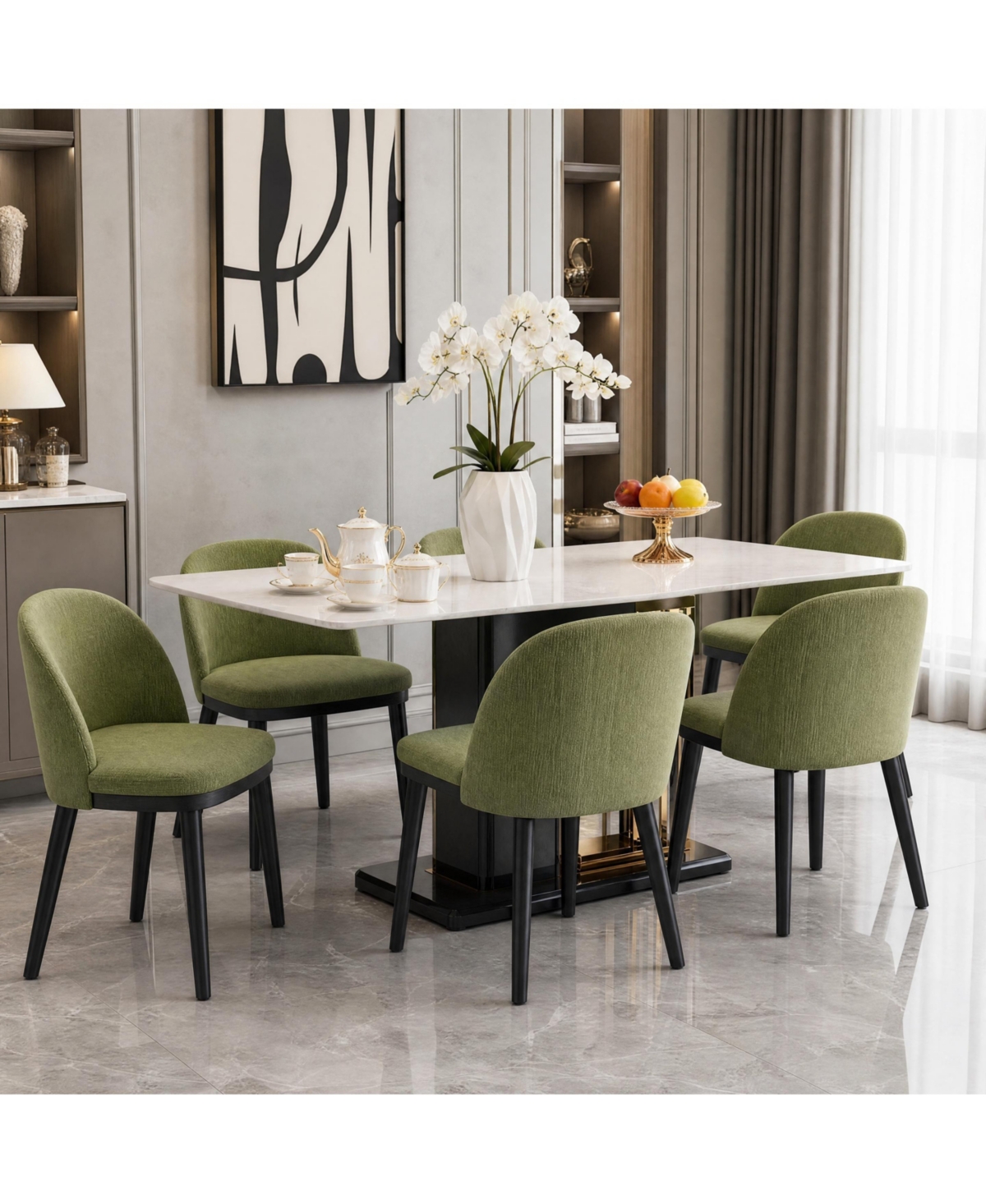 Click here for homfan Set of 6 Upholstered Dining Chairs - Modern... prices