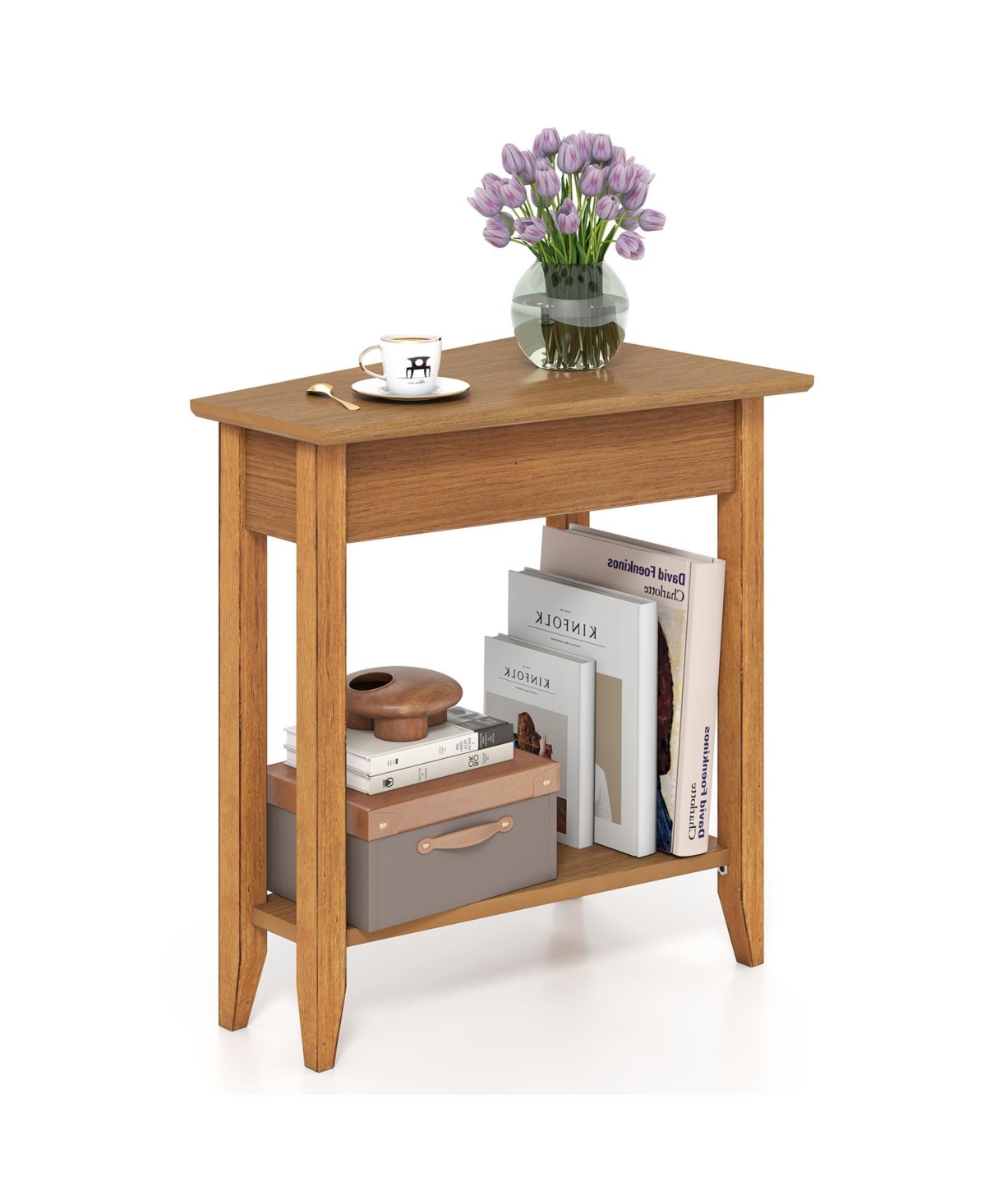 Click here for Gymax 2-Tier End Table Irregular Narrow Sofa Side... prices
