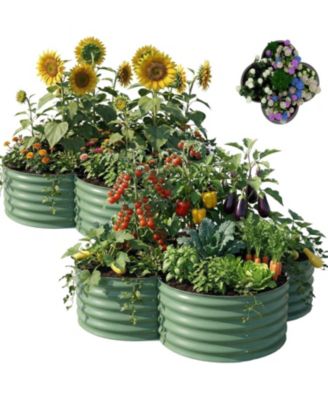 Click here for Xo 2 Pack 4x4x1ft Galvanized Raised Garden Bed Met... prices
