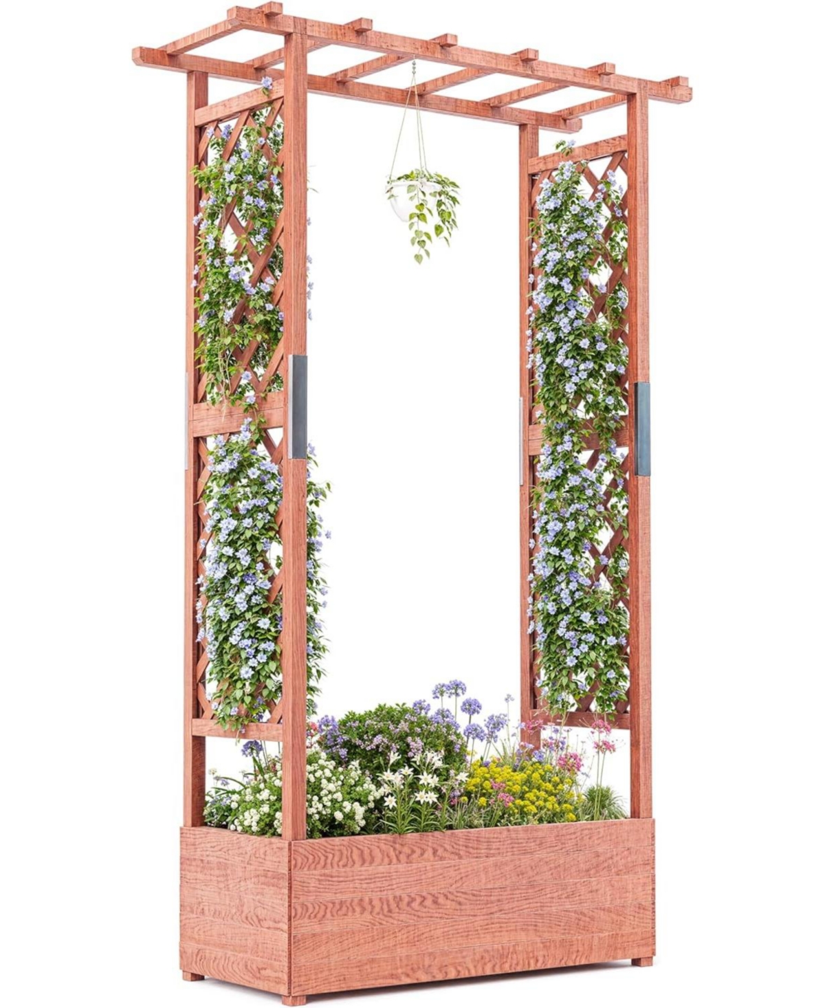 Click here for Xo Elevated Wooden Garden Bed with Trellis and Roo... prices