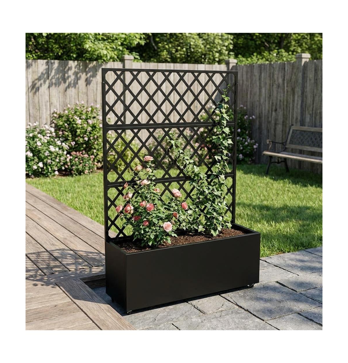 Click here for Xo 71x35x16 Steel Raised Garden Bed with Trellis... prices