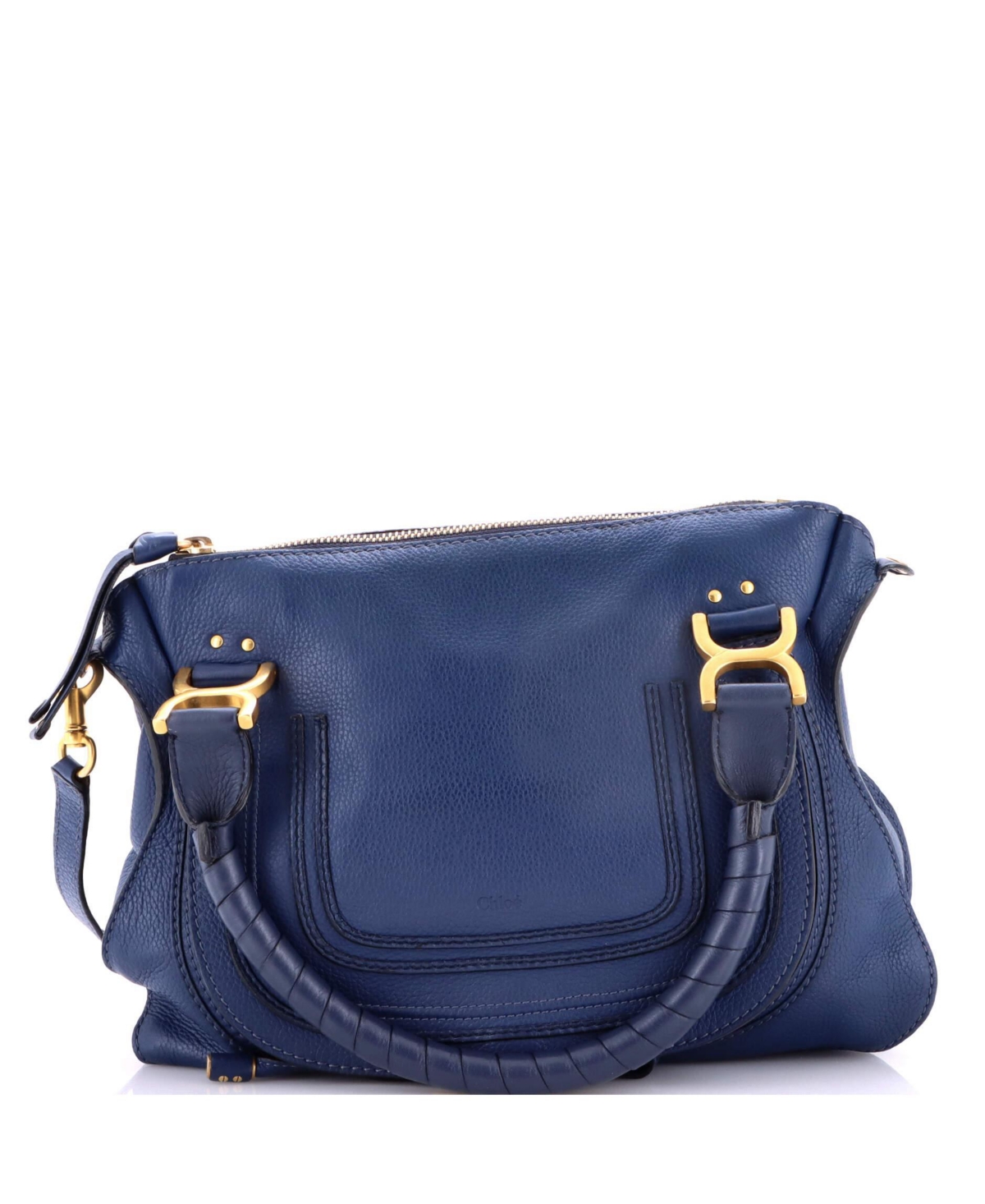 Click here for Pre-Owned Chloe Medium Marcie Satchel Leather - Bl... prices