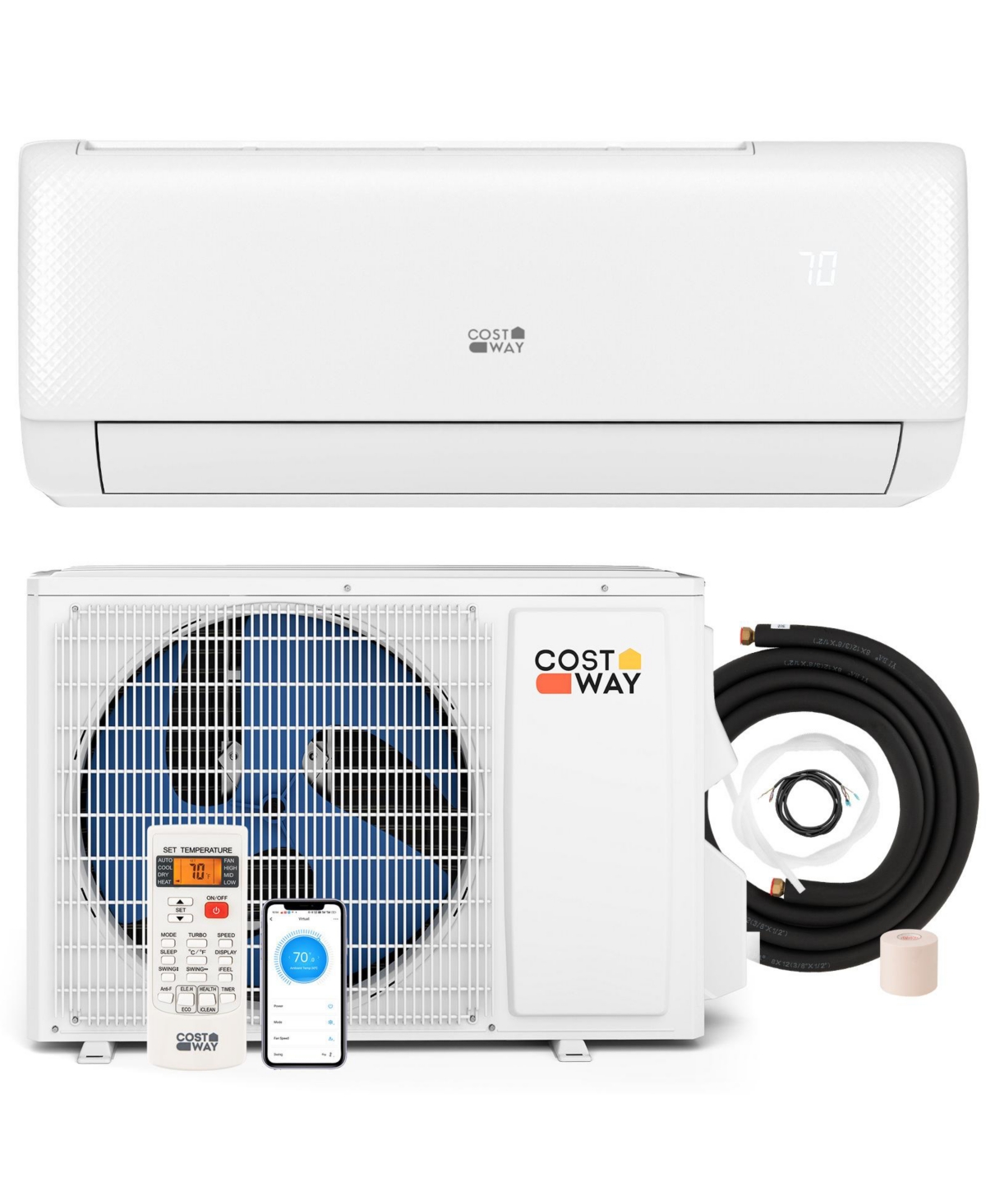 Click here for Costway 12000BTU Wifi Enabled Mini Split Ac 22 SEE... prices
