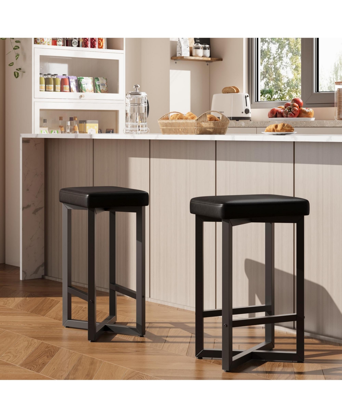 Click here for homfan 24.6 Inch Backless Counter Height Bar Stool... prices