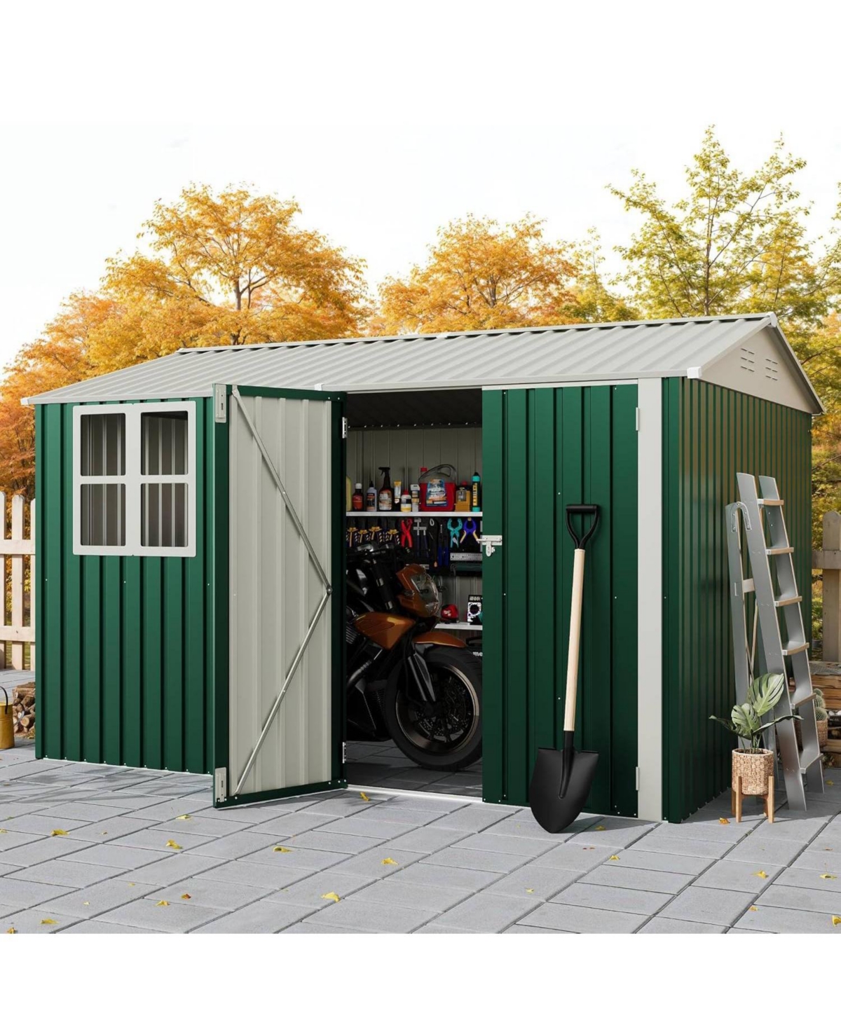 Click here for gaomon 8x10Feet Storage Shed Metal Tool Garden She... prices