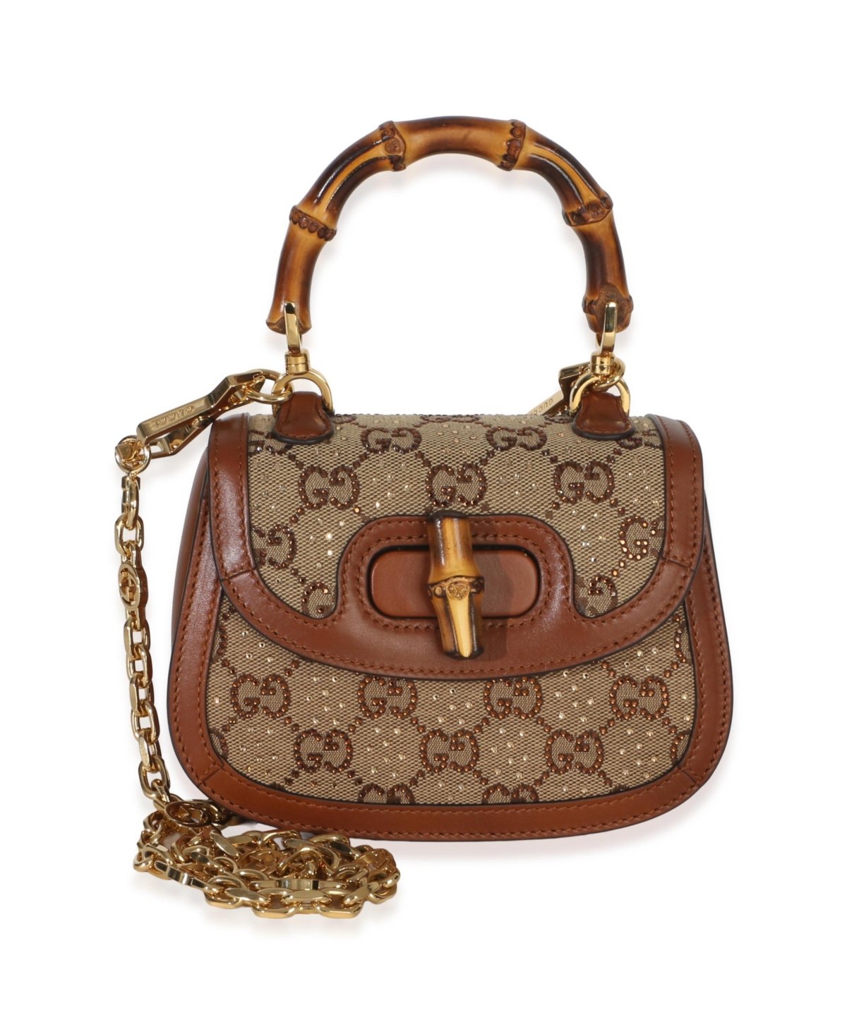 Click here for Pre-Owned Gucci Camel Gg Supreme Canvas Calfskin C... prices