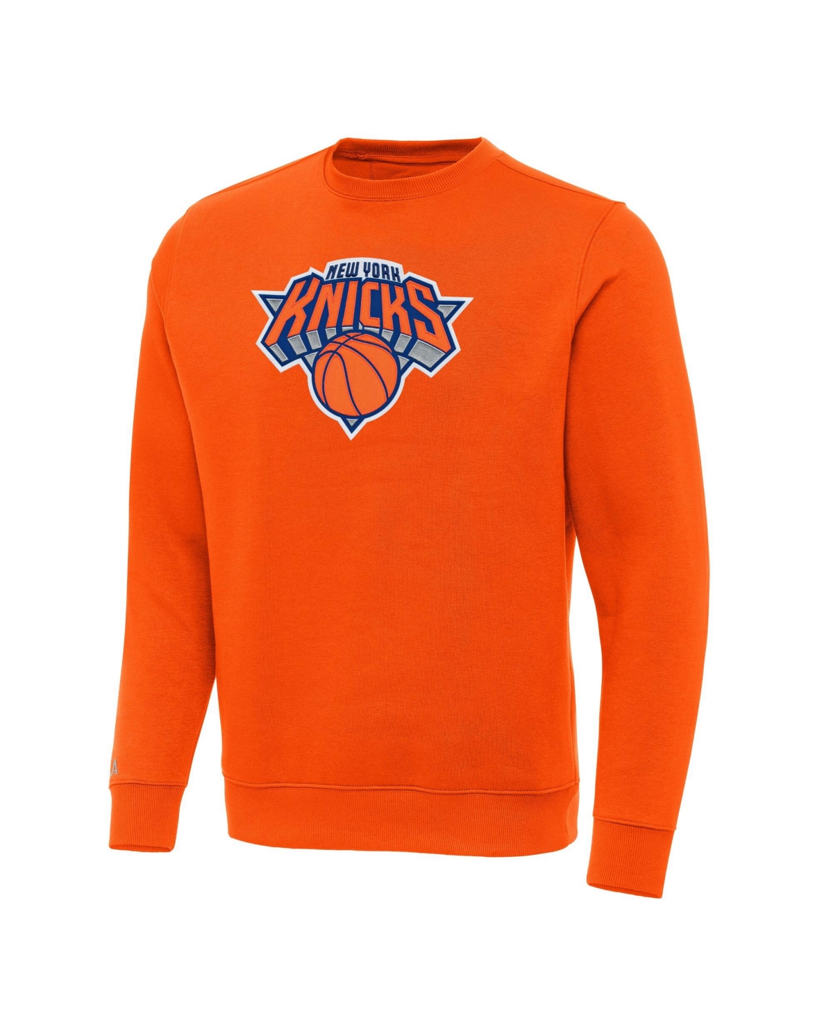 Click here for Antigua Mens Orange New York Knicks Victory Crewne... prices