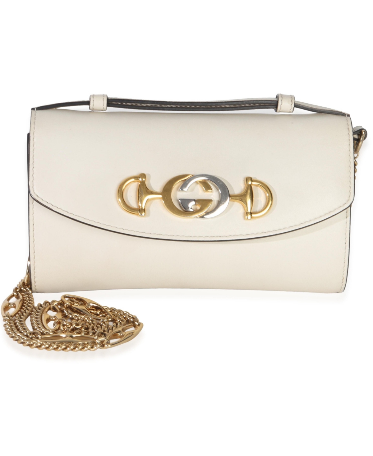 Click here for Pre-Owned Gucci Cream Smooth Calfskin Mini Zumi Ch... prices