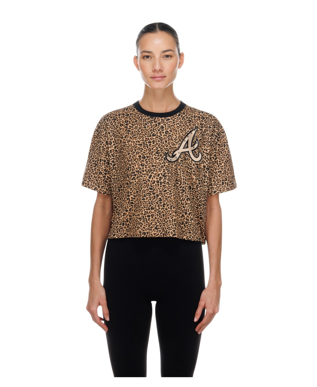 Click here for New Era Womens Brown Atlanta Braves Leopard Boxy C... prices