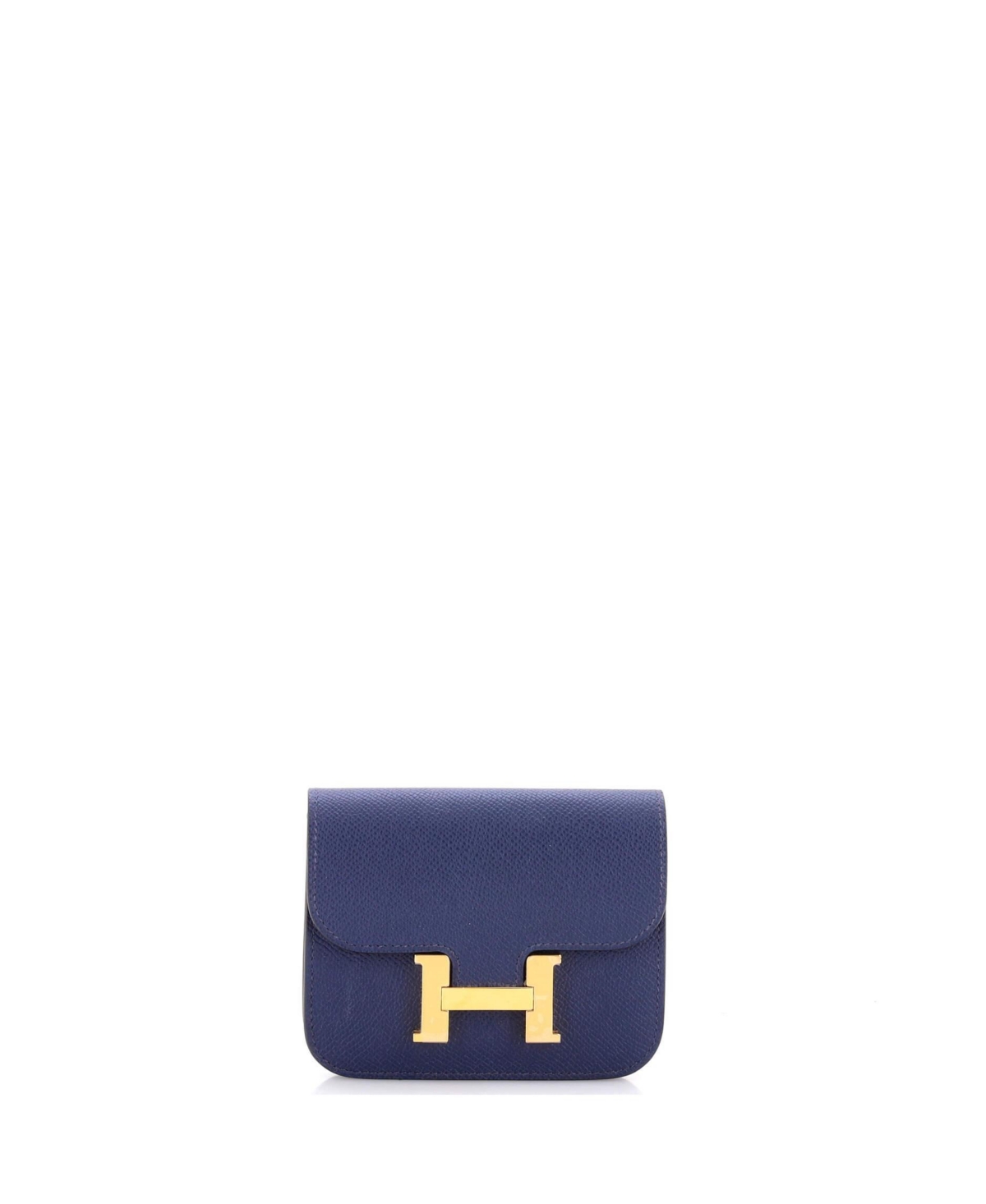 Click here for Pre-Owned HERMES Constance Slim Wallet Epsom - Blu... prices