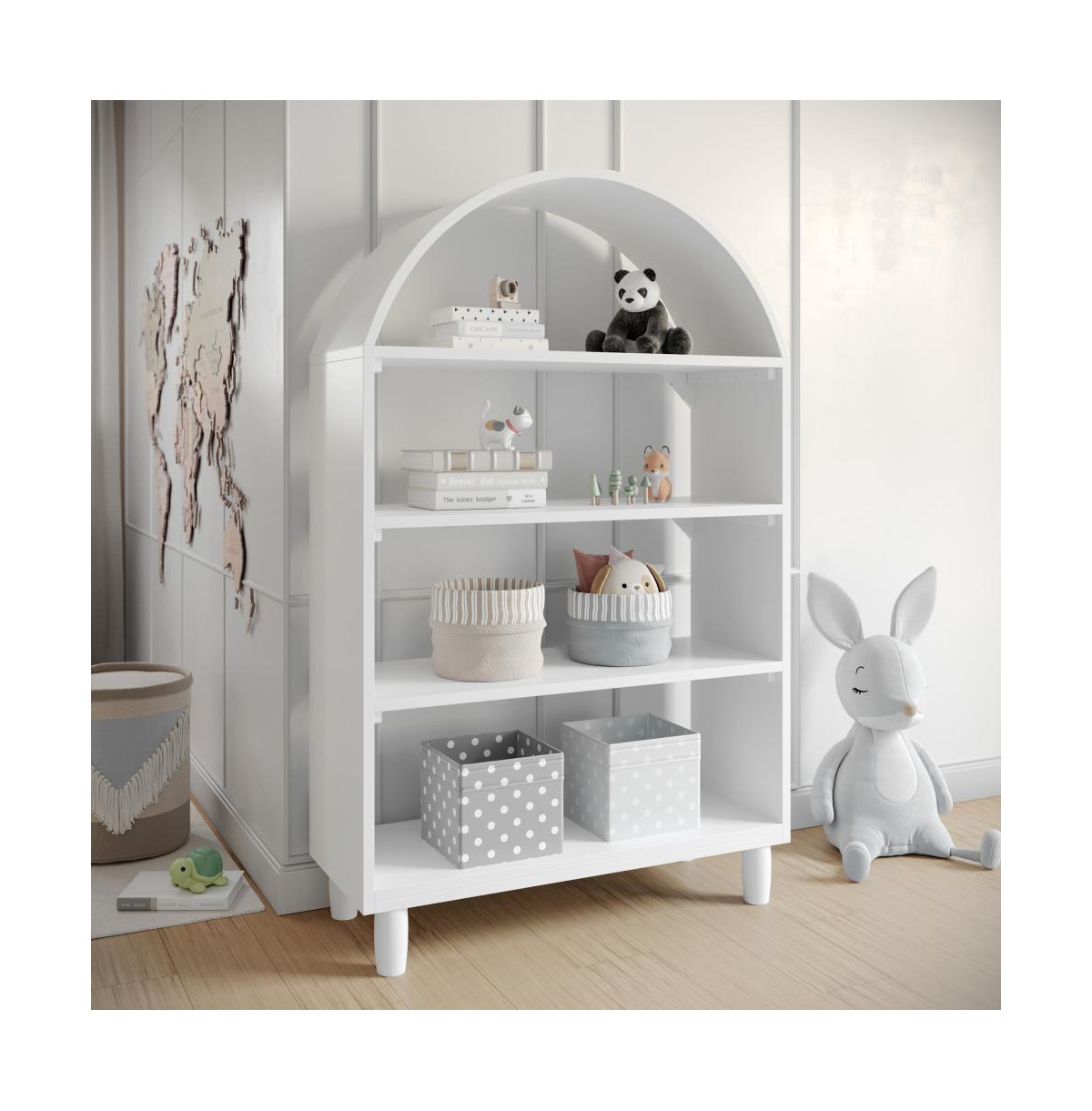 Click here for Wood Open Bookshelf with Covered Rounded Top  4 Sh... prices