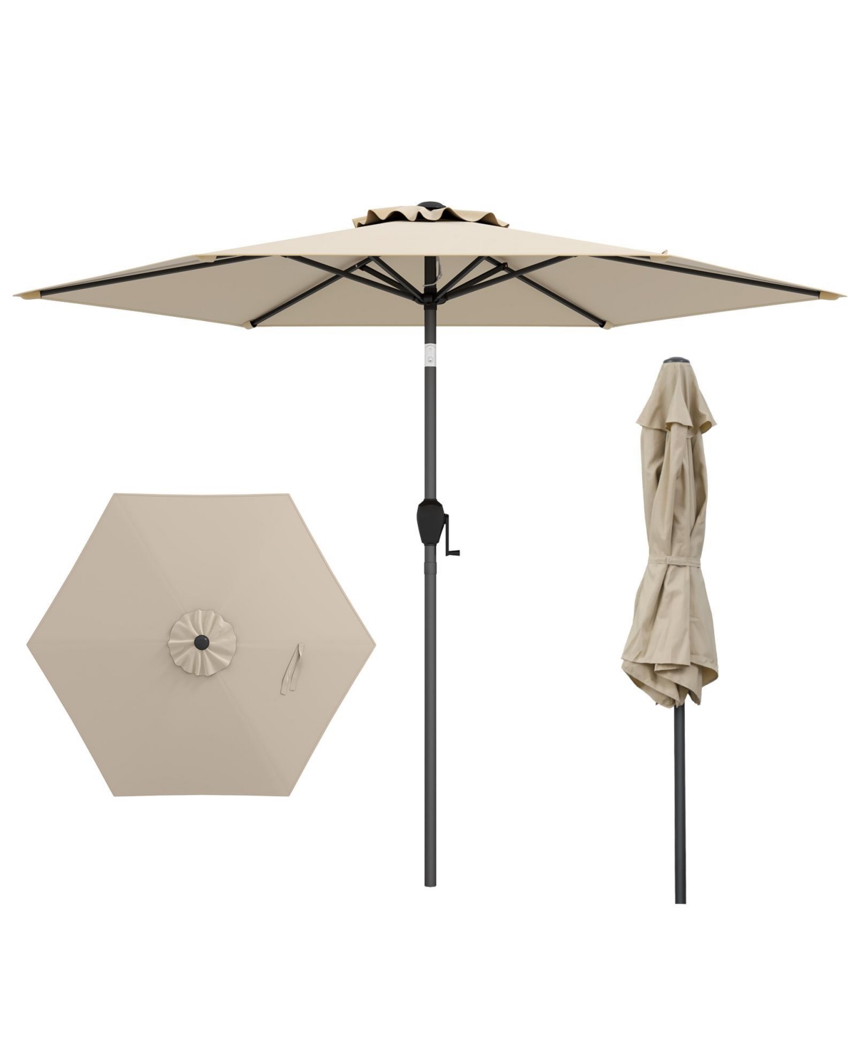 Click here for Gouun 7.5 feet Heavy Duty Patio Market Umbrella wi... prices