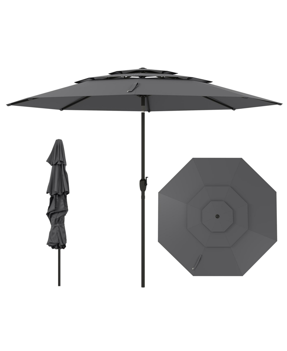 Click here for Gouun 10 feet 3-Tier Vented Patio Umbrella with Pu... prices