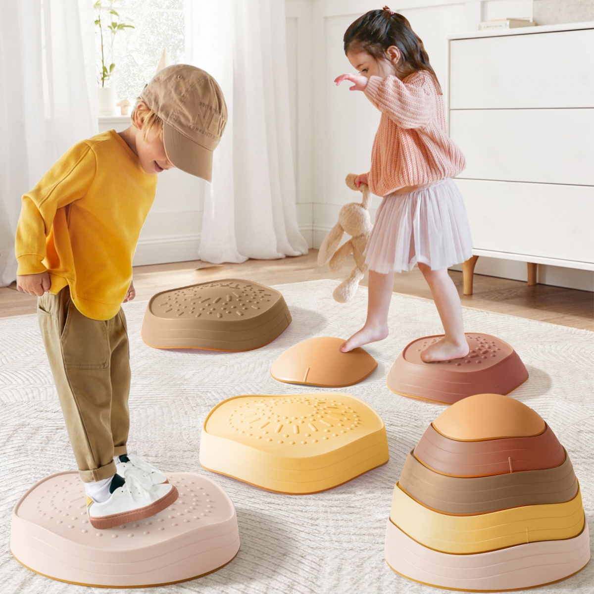 Click here for Tiny Land Sensory Stepping Stones Toddler Balance... prices