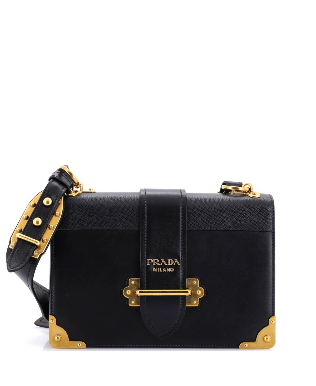 Click here for Pre-Owned Prada Large Cahier Crossbody Bag Leather... prices