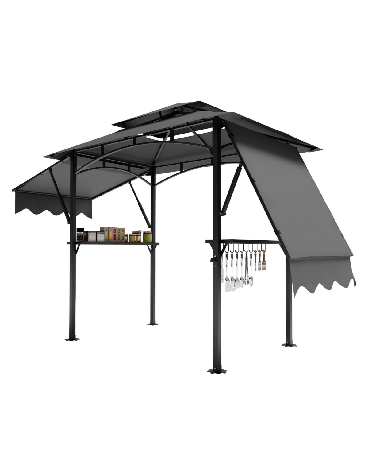 Click here for Double Roof Gazebo with Awning and Lights - Weathe... prices