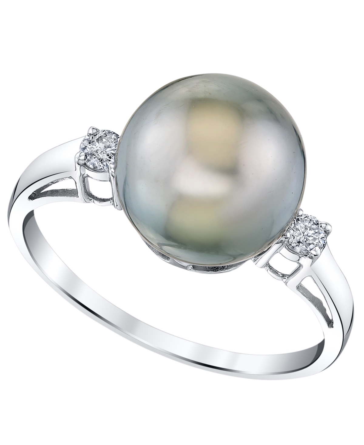 Click here for Cultured Tahitian Pearl (10mm) & Diamond (1/8 ct.... prices