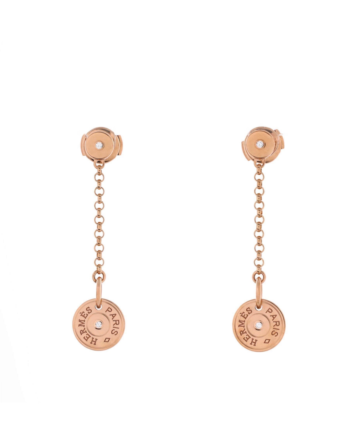 Click here for Pre-Owned HERMES Gambade Clou de Selle Earrings -... prices