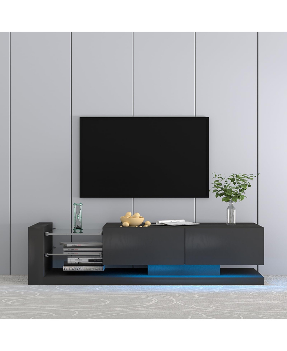 Click here for gaomon Remote Rgb Led Media Console Table for 75 I... prices