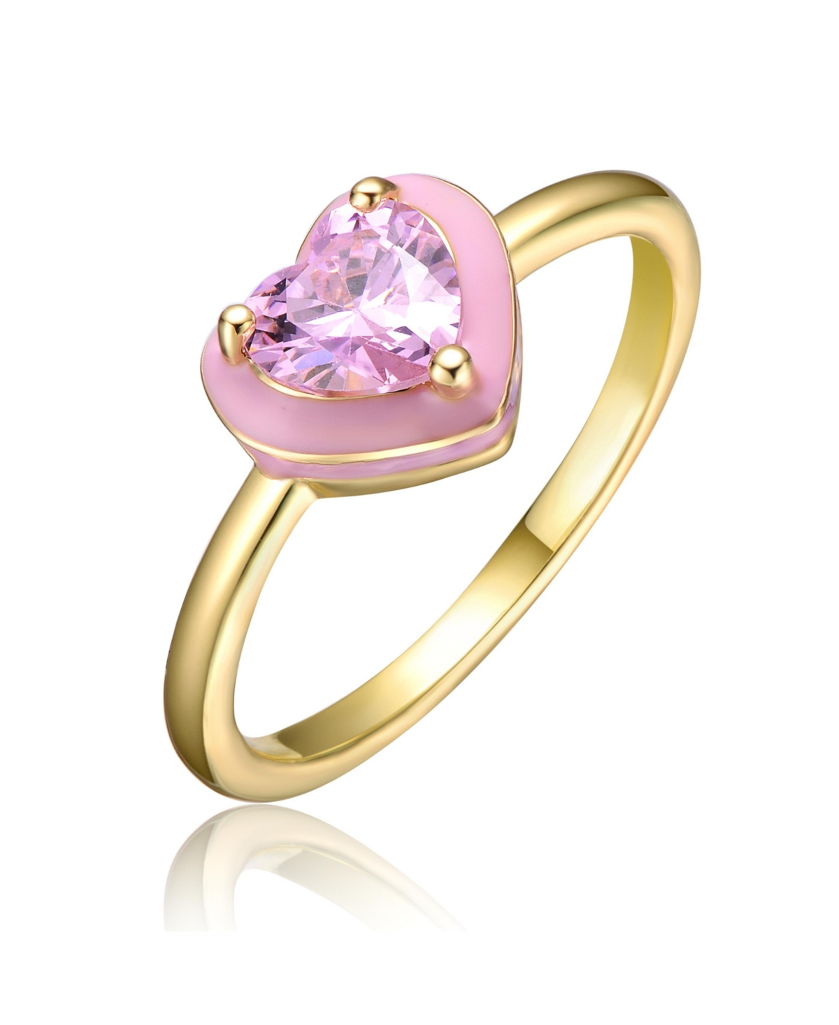 Click here for GiGiGirl Teens 14k Gold Plated with Pink Cubic Zir... prices