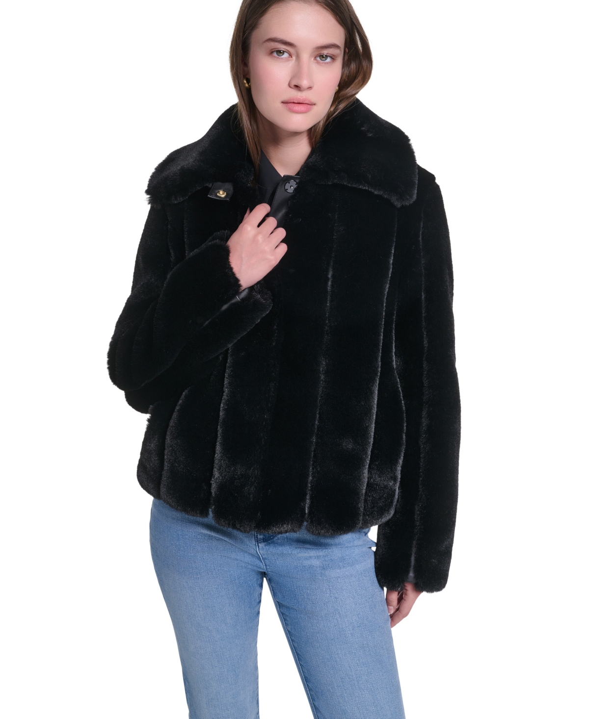 Click here for Karl Lagerfeld Paris Womens Short Faux Fur Jacket... prices