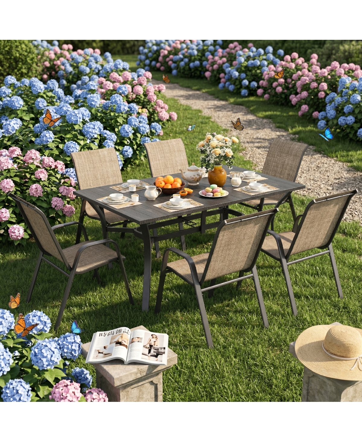 Click here for Streamdale 7-Piece Outdoor Patio Dining Set: Recta... prices