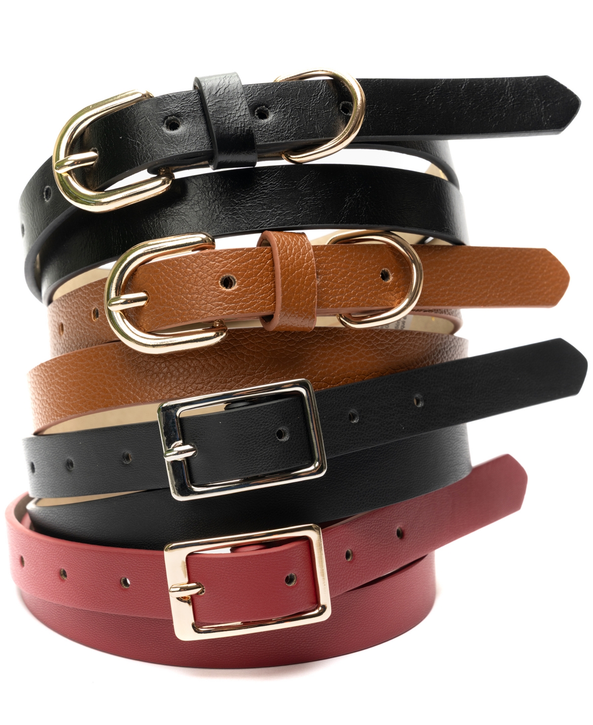 Click here for Vince Camuto Four-For-One Belt Set - Black/Brown/R... prices