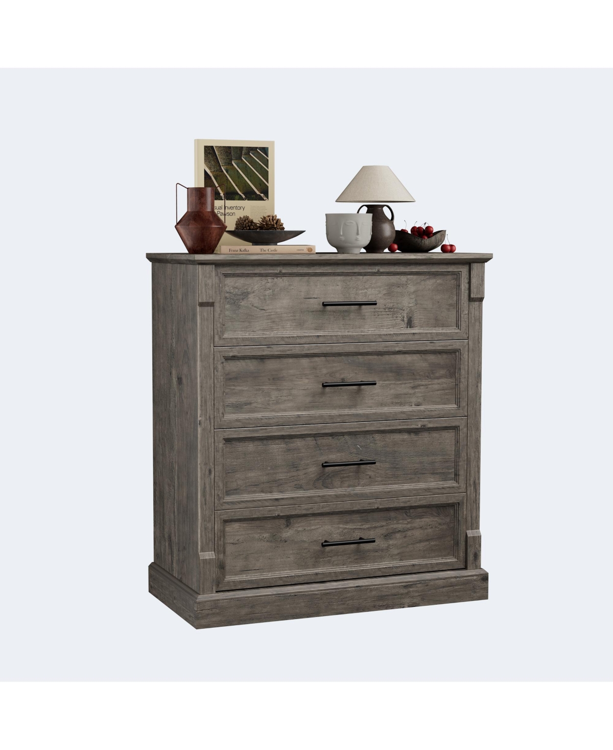 Click here for homfan 4-Drawer Farmhouse Tall Chest with Metal Ha... prices