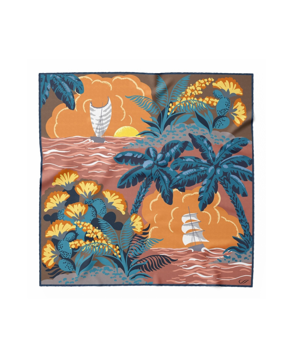 Click here for Elizabetta Mens Isola Silk Pocket Square - Peach prices