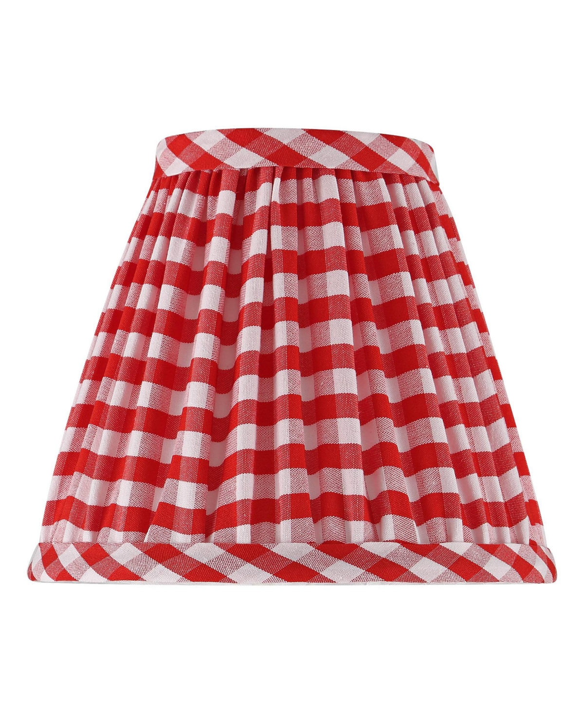 Click here for Springcrest Gingham Plaid Pleated Cotton Clip-On E... prices