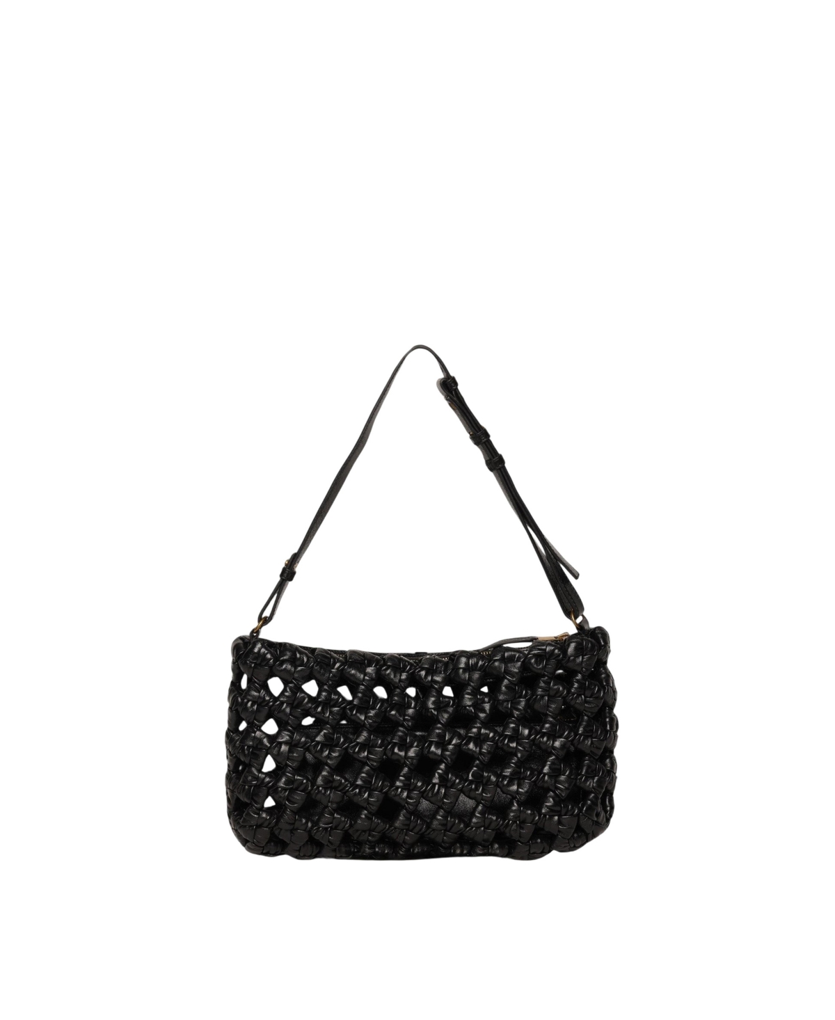 Click here for Walter Baker Ash Woven Leather Clutch - Black prices