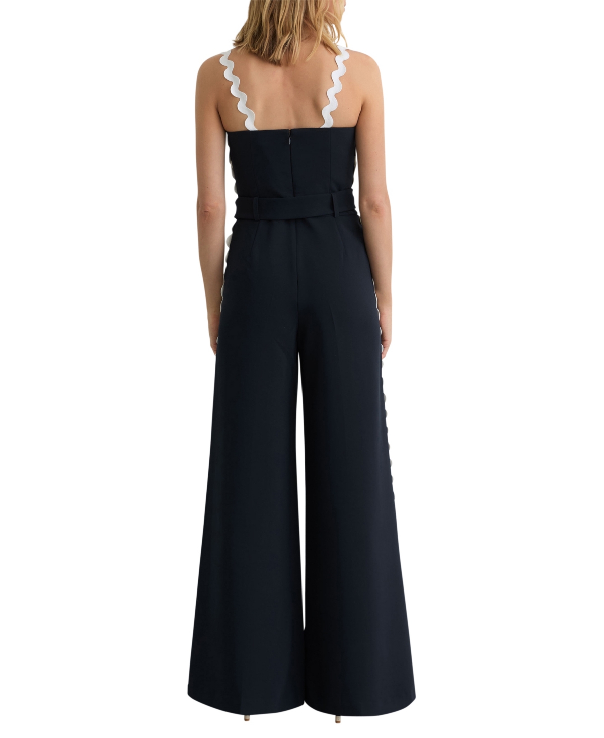 Click here for Reiss Womens Dash Rick Rack Detail Jumpsuit - Navy... prices