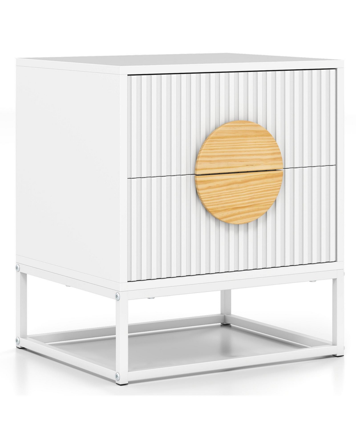 Click here for Slickblue Modern Mid Century Nightstand with Flute... prices