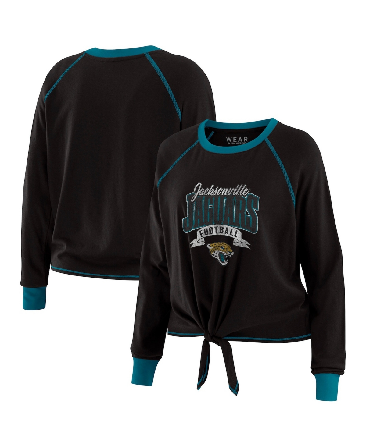 Click here for Wear by Erin Andrews Womens Black/Teal Jacksonvill... prices
