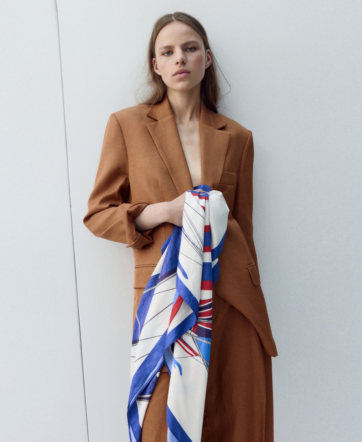 Click here for Mango Womens Straight-Fit Suit Blazer - Russet prices