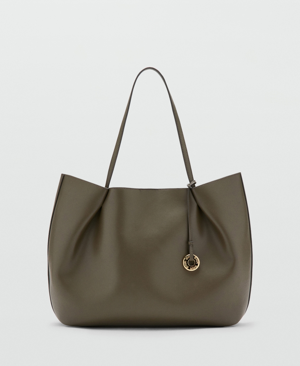 Click here for Mango Womens Large Shopper Bag - Khaki prices