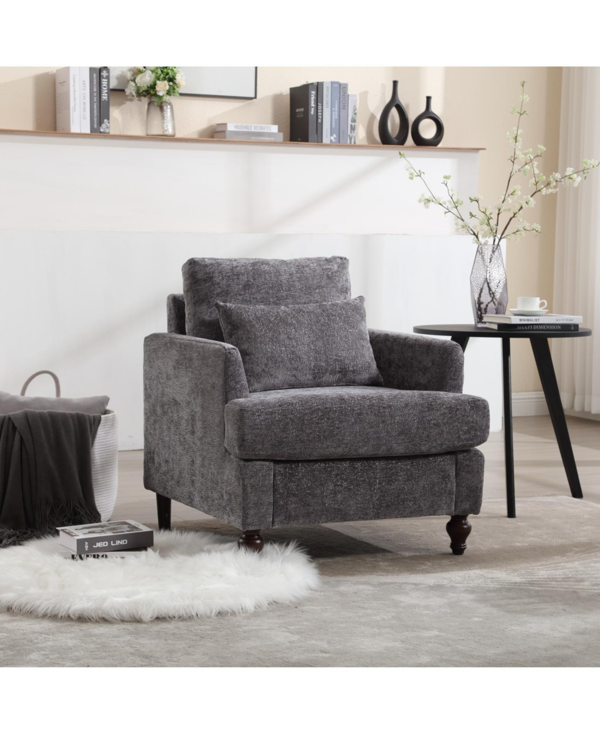 Click here for Rainsken Modern Accent Chair with Studded  Upholst... prices
