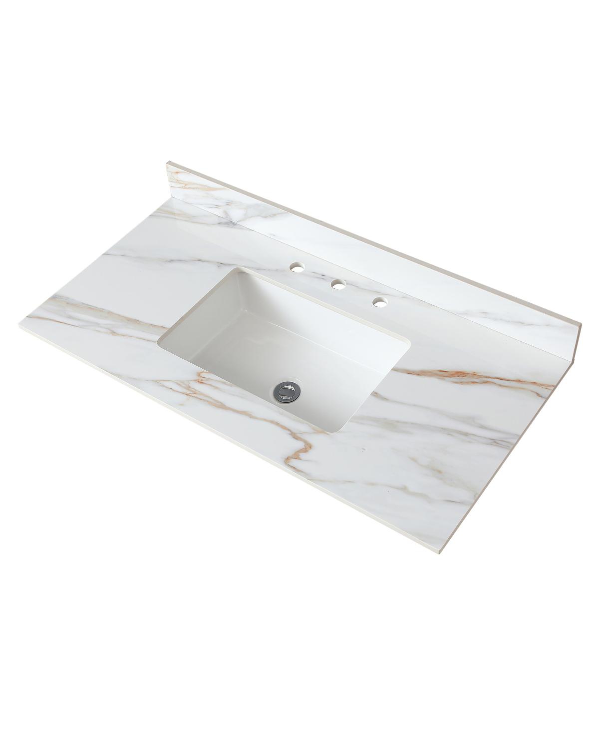 Click here for Sillysis Sintered Stone Bathroom Vanity Top with R... prices