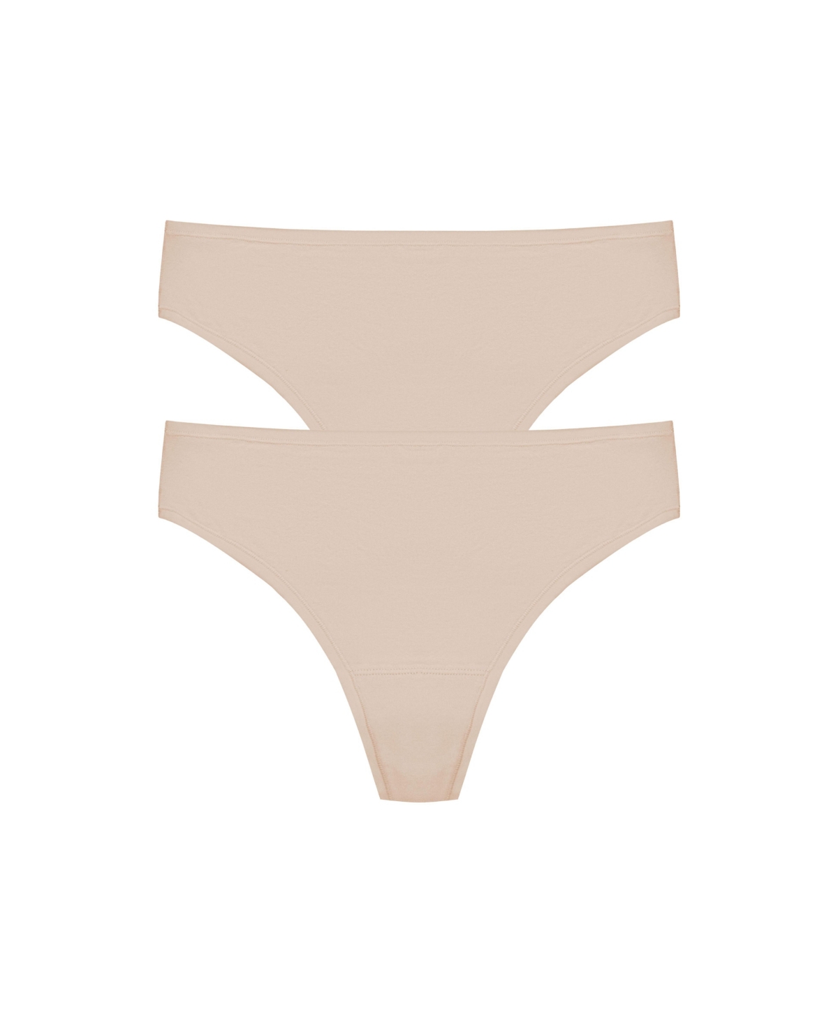 Click here for Natori Womens Bliss Bare Cotton Thong 2-Pack - Lt.... prices