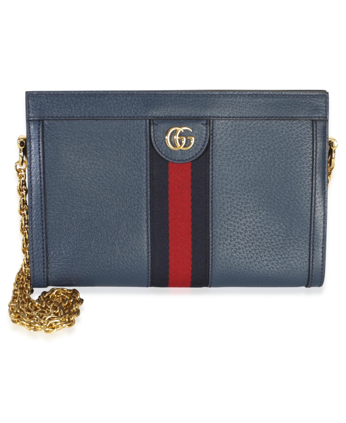Click here for Pre-Owned Gucci Navy Calfskin Gg Ophidia Small Web... prices