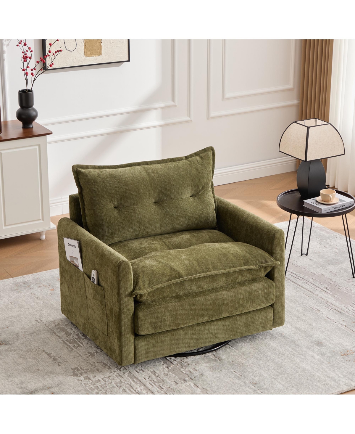 Click here for Rainsken Swivel Barrel Chair - Mid Century Modern... prices