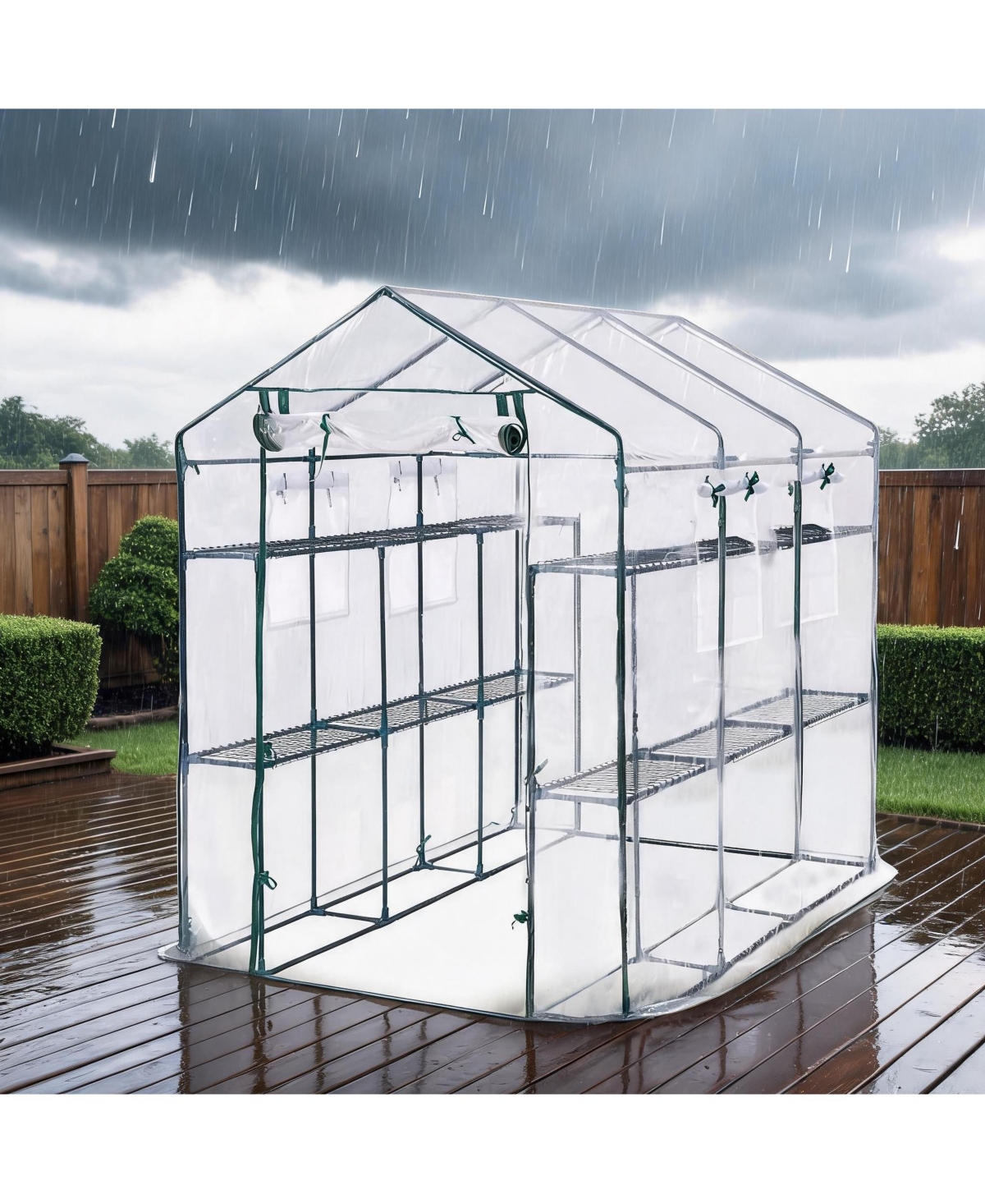 Click here for Homfan 7 x 4.7 x 6.4 Ft Walk-in Greenhouse with Ir... prices
