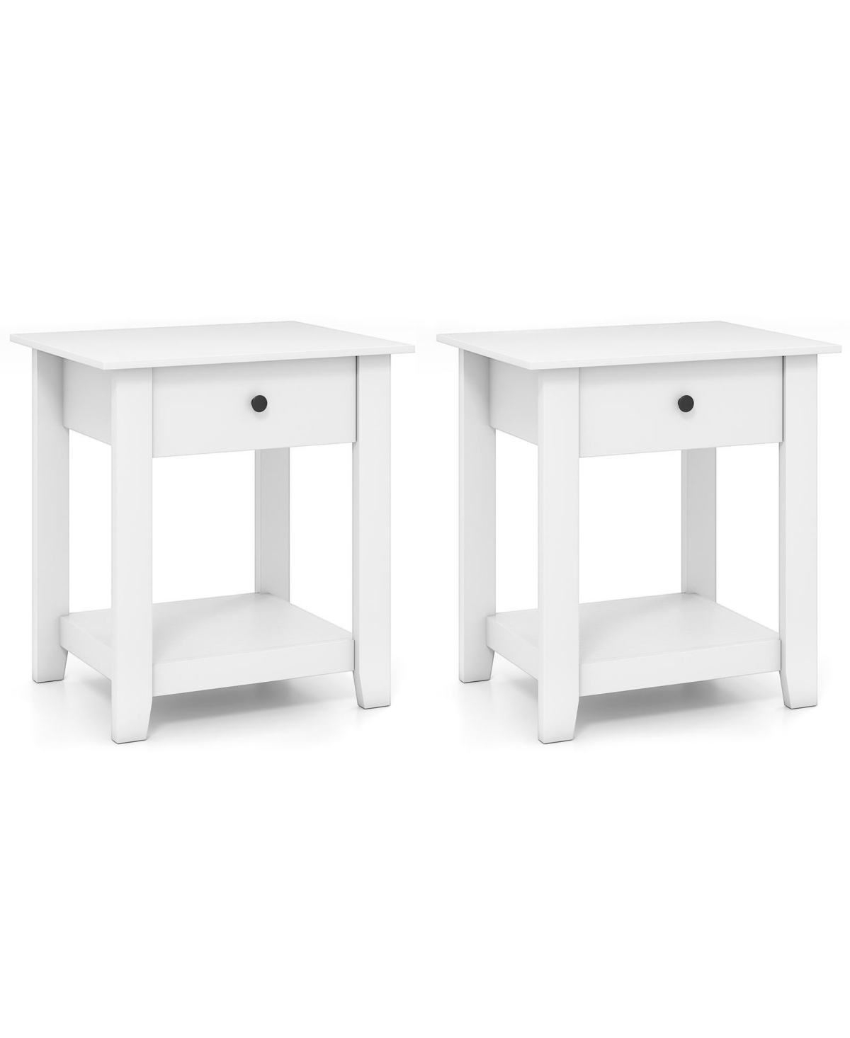 Click here for Slickblue 2 Piece 3-Tier Modern Nightstand with St... prices