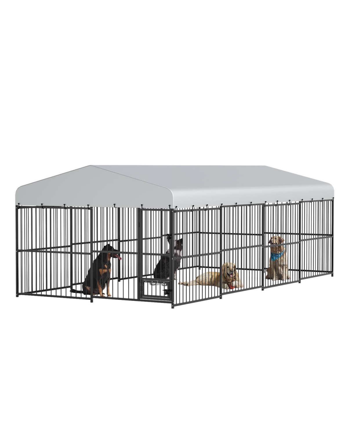 Click here for gaomon Duty Outdoor Dog Kennel Run Spacious Metal... prices