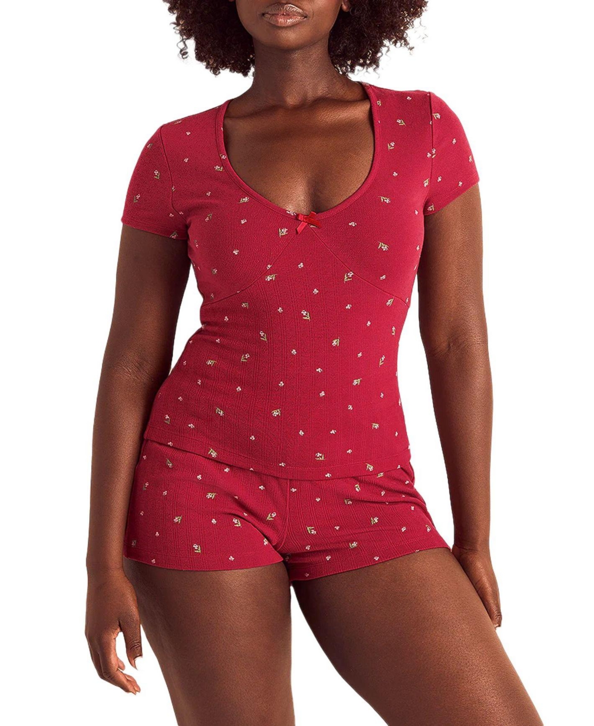 Click here for Adore Me Eloise Womens Short Pajama Set - Floral r... prices