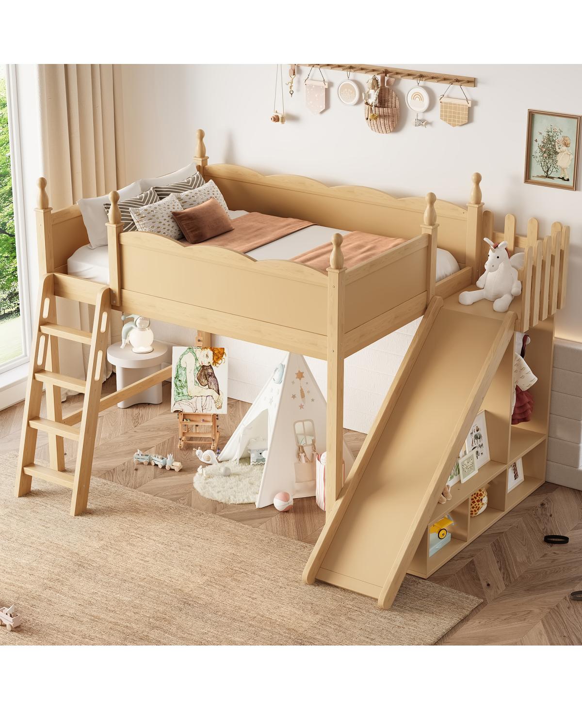 Click here for Streamdale Furniture Solid Wood Loft Bed with Stor... prices